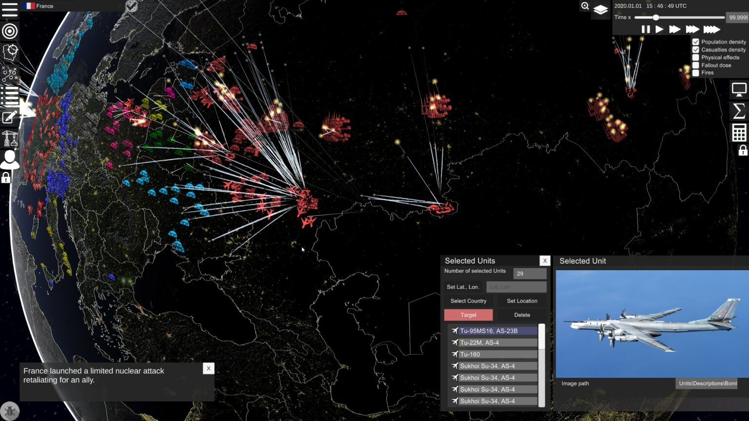 Nuclear War Simulator - Dystopeek
